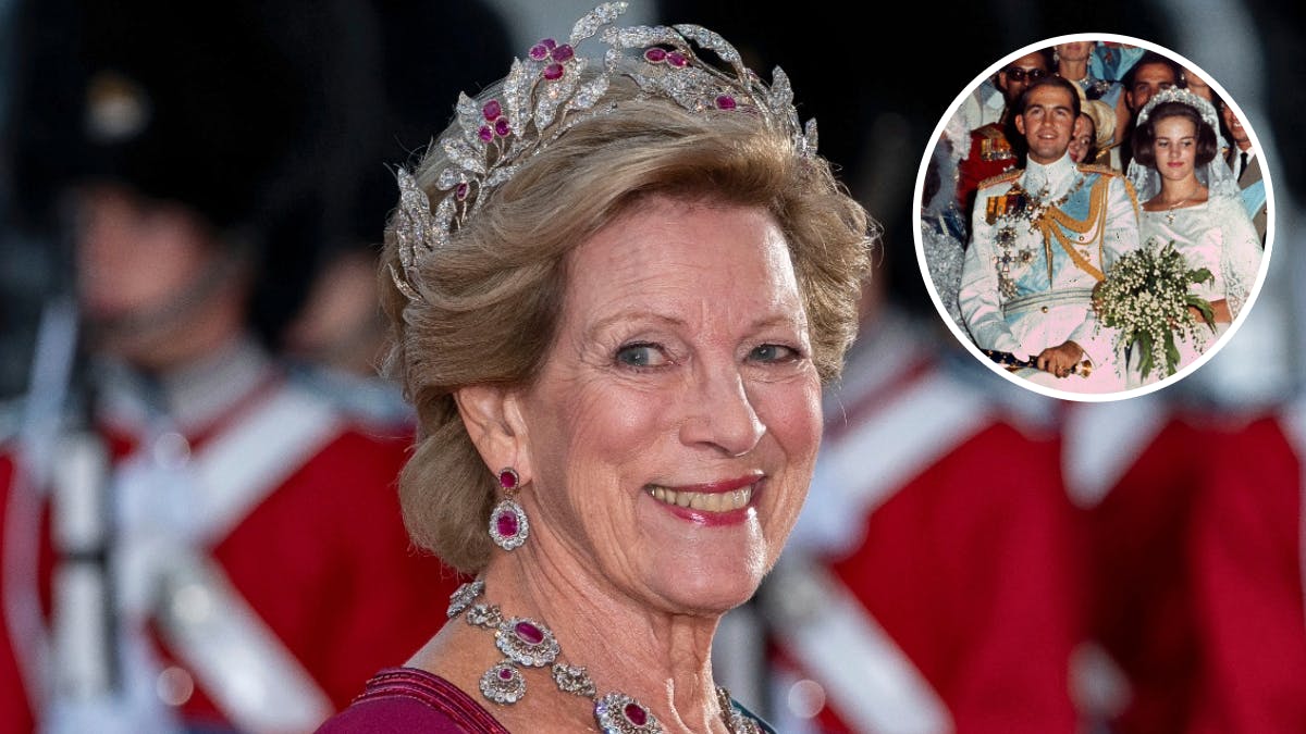 Dronning Anne-Maries forsvundne brudekjole dukket op under ...