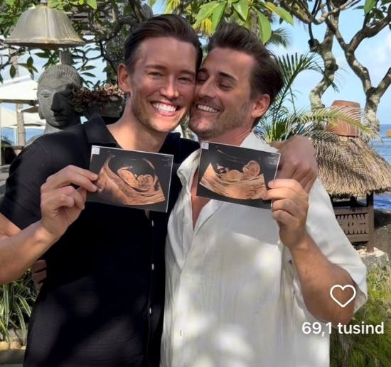 Sødt foto: Nu er Frederik Haun og Morten Kjeldgaards piger på størrelse ...