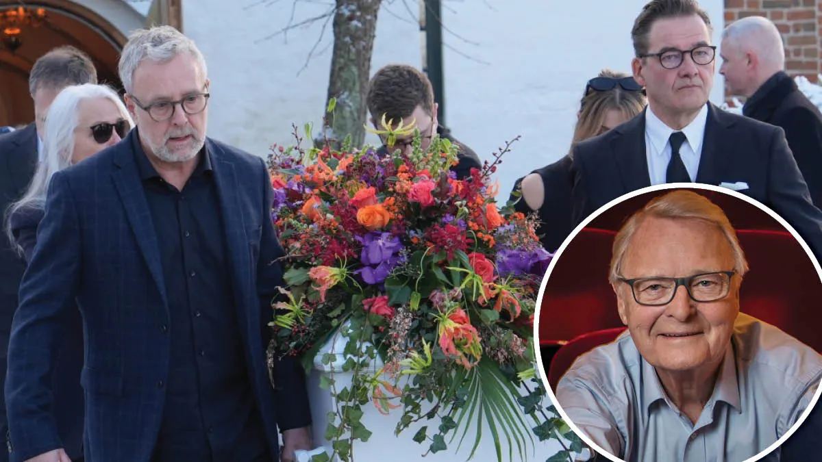 Overdynget af blomsterhav: Så smuk er Bent Mejdings kiste | BILLED-BLADET