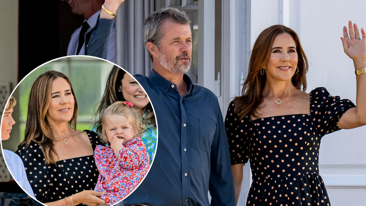 Så sødt! Frederik og Mary tog sig af families yngste, da de var samlet ...