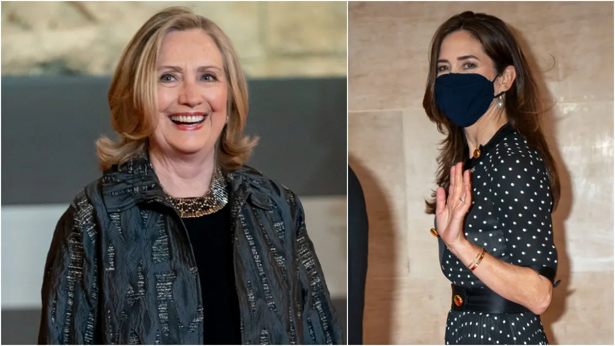 Forrygende stemning: Mary på den røde løber med Hillary Clinton ...