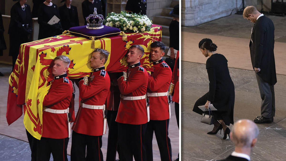 Stærke billeder: Familien nejer for dronning Elizabeths kiste | BILLED ...